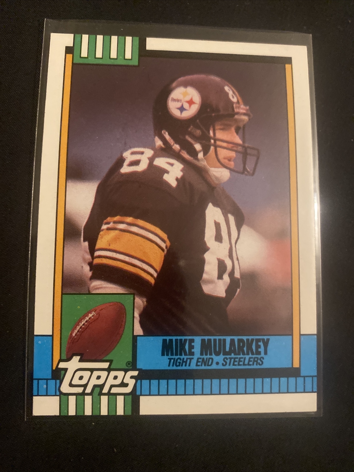 1990 Topps Tiffany Pittsburgh Steelers Football Card #186 Mike Mularkey ...