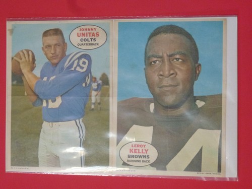 1968 Topps Football Posters Set; Unitas, Starr, Sayers, Dawson, 2 ...
