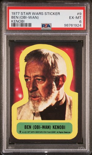 1977 Star Wars Sticker #9 - Ben (Obi-Wan) Kenobi - PSA 6 EX-MT | eBay