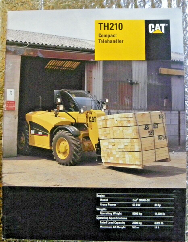 Factory 2002 Cat TH210 Compact Telehandler Dealership Spec Brochure ...