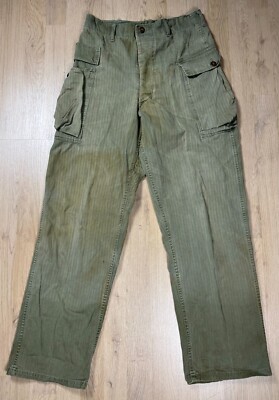 WW2 era US Army HBT Combat Field Trousers Pants Fatigue Uniform Size ...