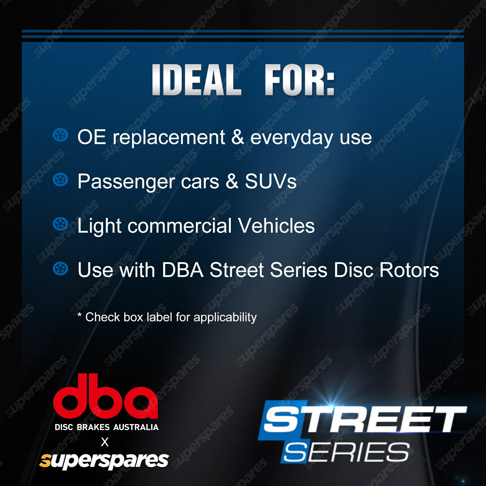 DBA Front SS Disc Brake Pads for Toyota 4 Runner LN 61 VZN RN YN 130 H ...