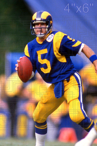 Dieter Brock 1985 - Los Angeles Rams - choose a size - full color print ...