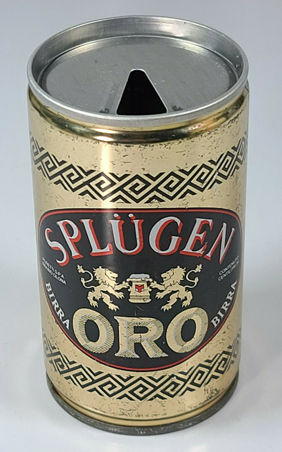 Vintage Splugen Oro Gold Beer Can Crimped Steel Poretti Italy | eBay