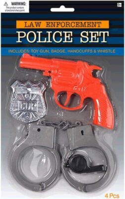 Police Set Officer Cop Toy Gun Badge Fancy Dress Up Halloween Costume ...