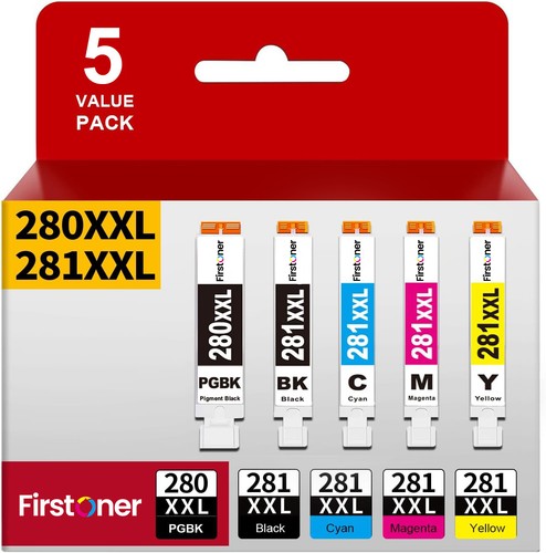 XXL Ink Cartridges Premium Set for PGI-280 CLI-281 Canon TS6220 TS9520 ...