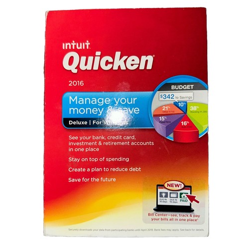 Intuit Quicken 2016 Deluxe For Windows 841798100134 | eBay