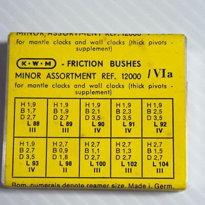 KWM Clock Bushings Bushes Assortment 100 Pieces NR 12000 - VIa - Made ...