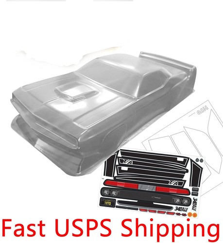 1/10 RC Drift Racing 1970 Challenger Clear Transparent Body Shell 200mm ...