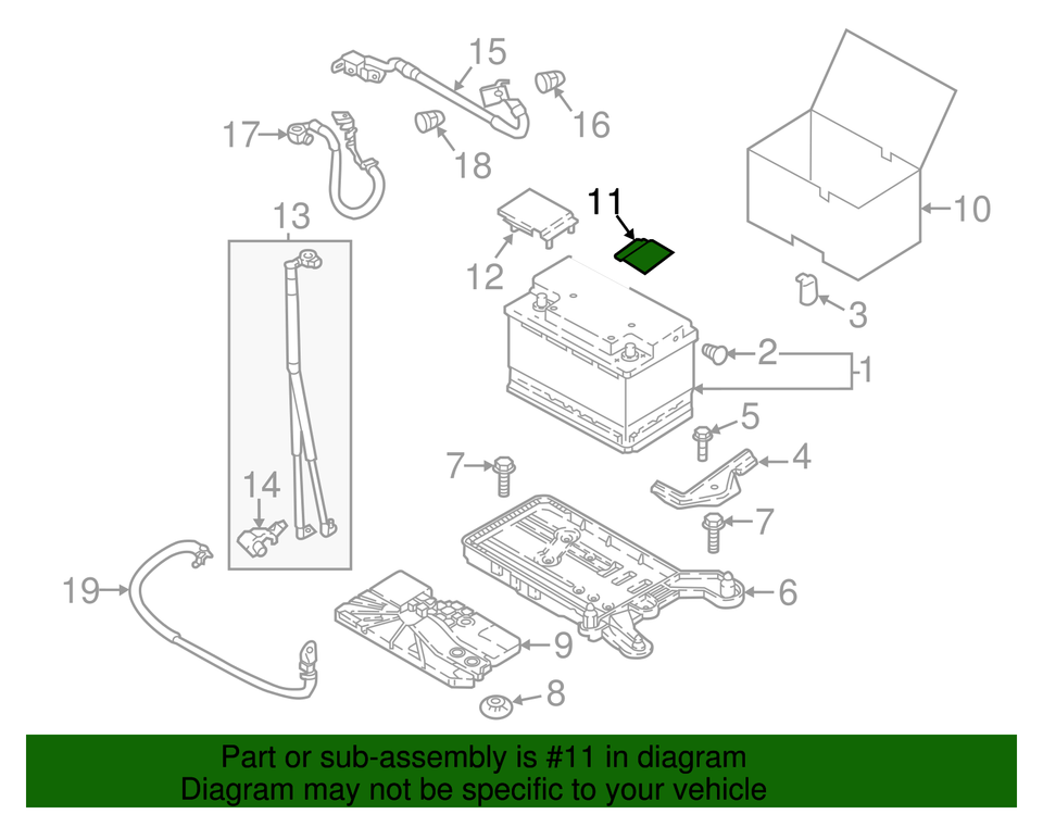 Genuine Volkswagen Battery Terminal Cover 5Q0-971-813-A | eBay
