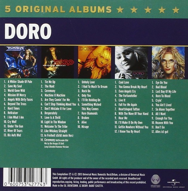 Doro 5 Original Albums. 5cd Set. EU IMPORT for sale online | eBay