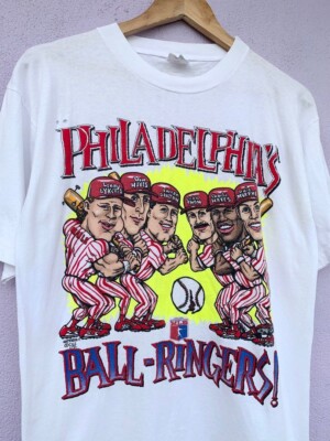 Philadelphia Phillies cartoon baseball short sleeve white color shirt ...