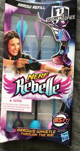 Nerf Rebelle Secrets & Spies Bow and Arrow Refill Pack 3 Arrows launch ...