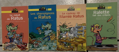 LOT de 4 Livres RATUS POCHE Jaune Série Lecture Lecteurs débutant 6-7 ...