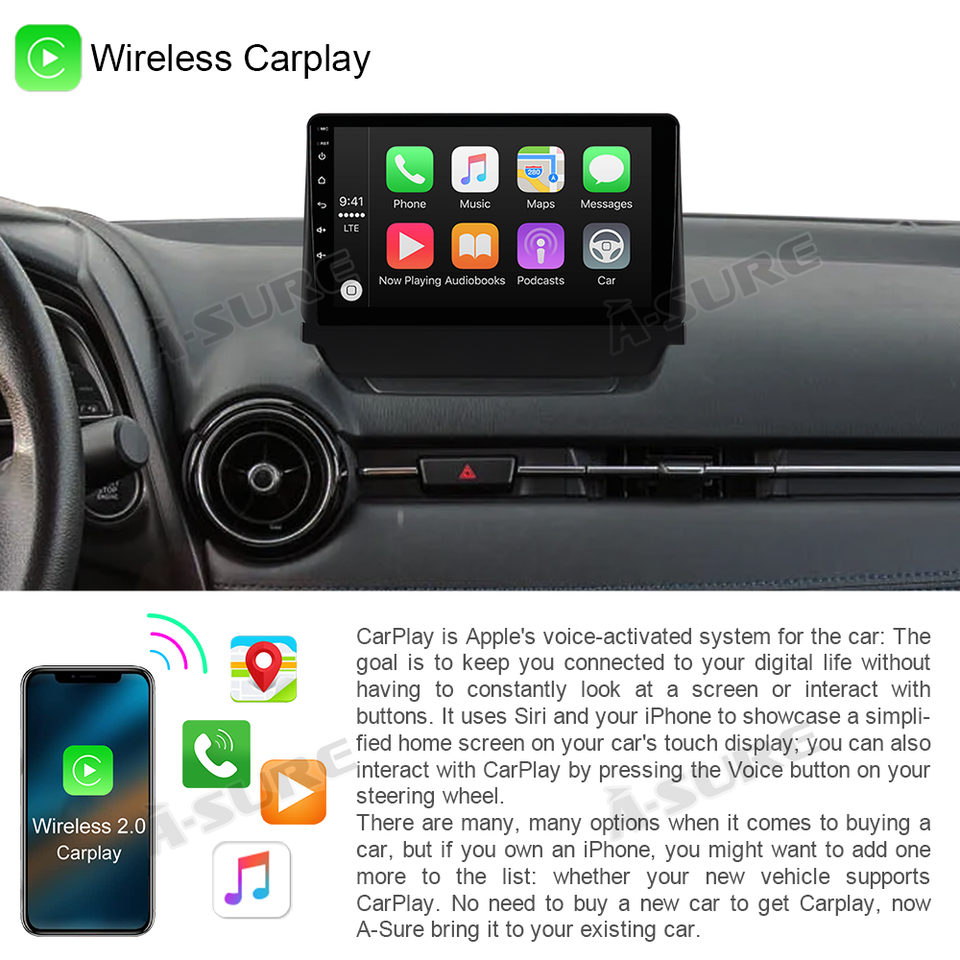 For Mazda 2 Demio 2014-2023 2+32GB Android 14 Car Stereo Radio Wireless ...