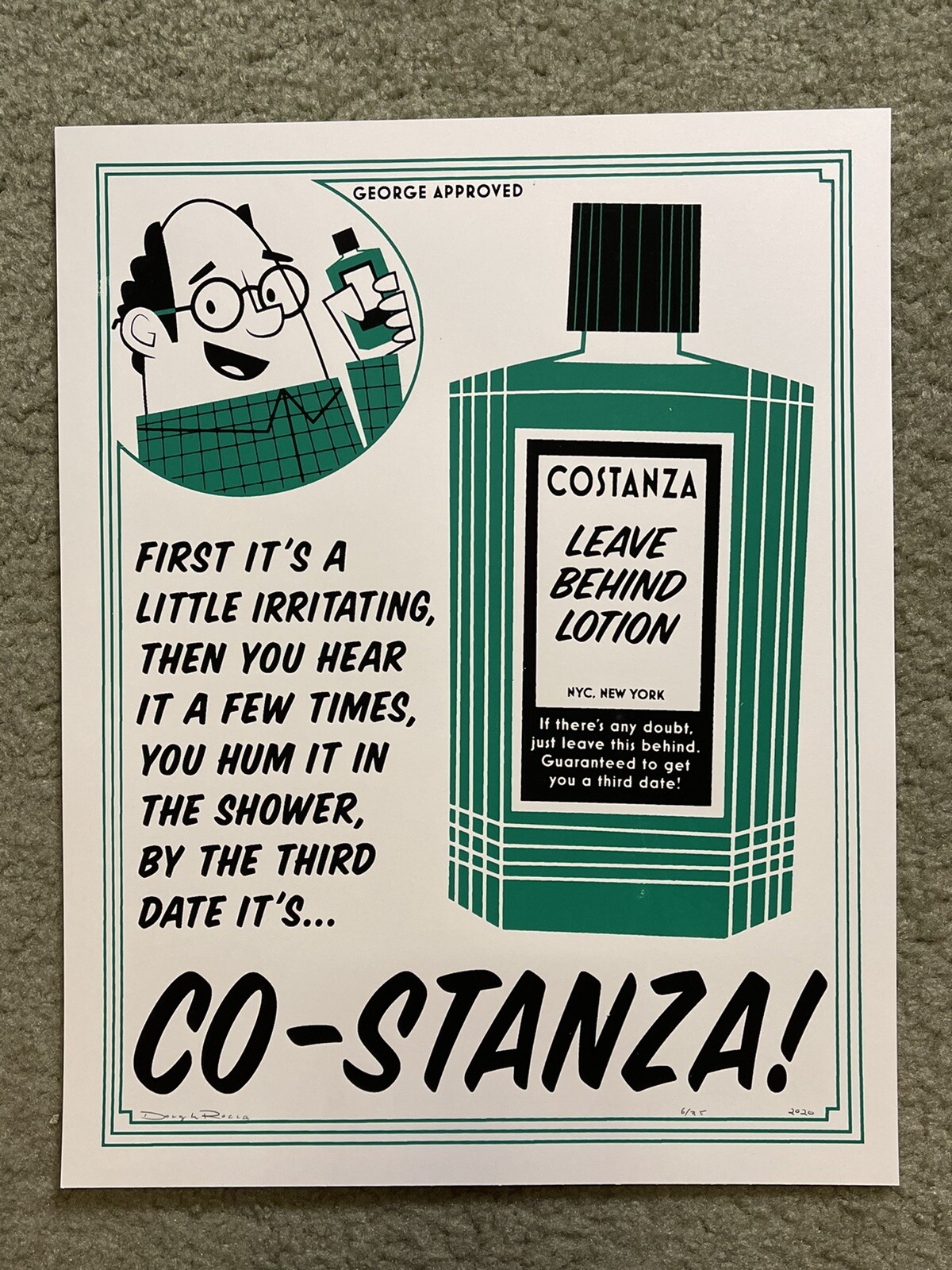 Seinfeld George Constanza Comedy Tv Show Art Print Poster Mondo Doug ...