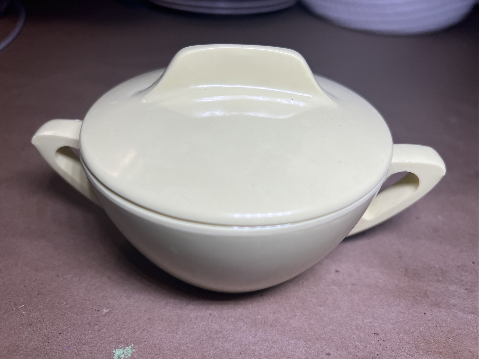 Prolon Ware Yellow Sugar Container with Lid Melamine Melmac Florence MA ...