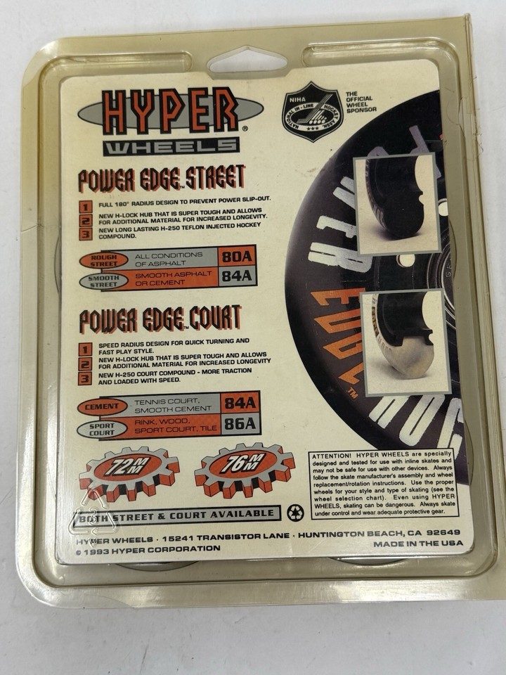 Hyper Wheels Power Edge street Hockey inline skate wheels 76 mm | eBay