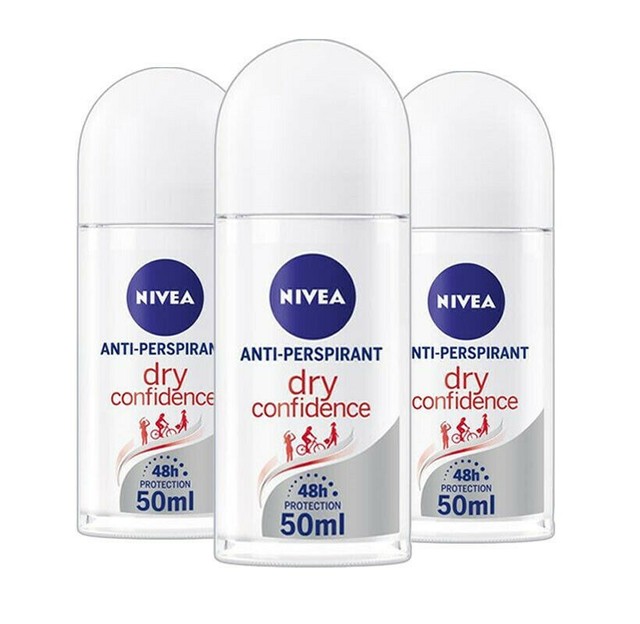NIVEA 48 Hrs Confident Deodorant Dry Comfort Outdoor Activity Roll On ...