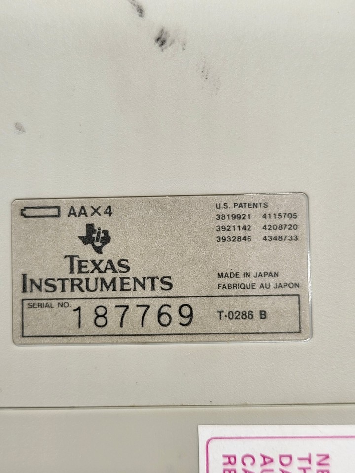 Vintage Texas Instruments TI-5005 Printer Calculator 33317036073| eBay