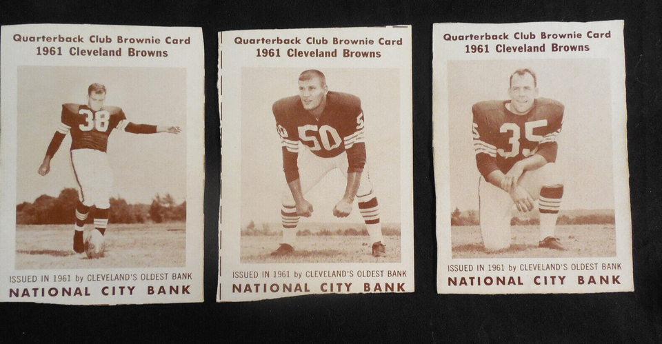 1961 National City Bank Cleveland Browns Cards U PICK Fiss Morrow ...