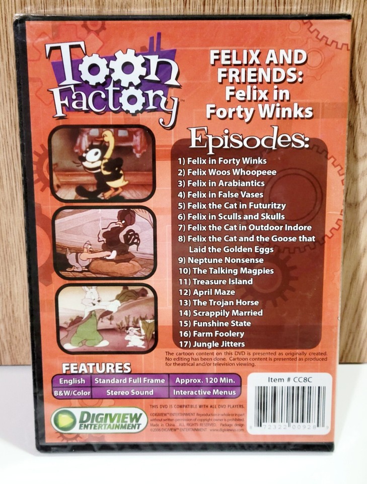 Toon Factory, Felix and Friends: Felix and Forty Winks DVD New Sealed ...