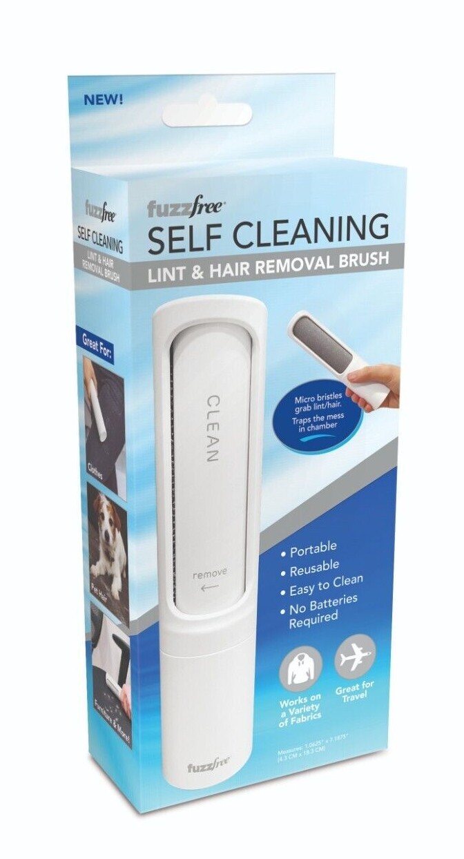 Fuzz Free - Self Cleaning Lint and Hair Removal Brush - As Seen on TV ...