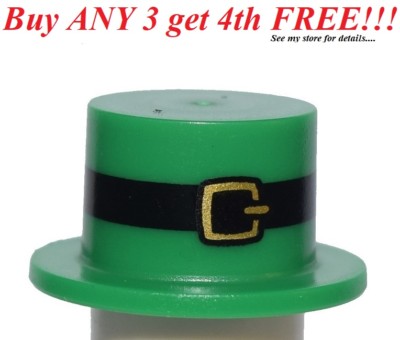 ☀️NEW Lego Boy/Girl Minifig Hat GREEN Leprechaun Top Hat St Patricks ...