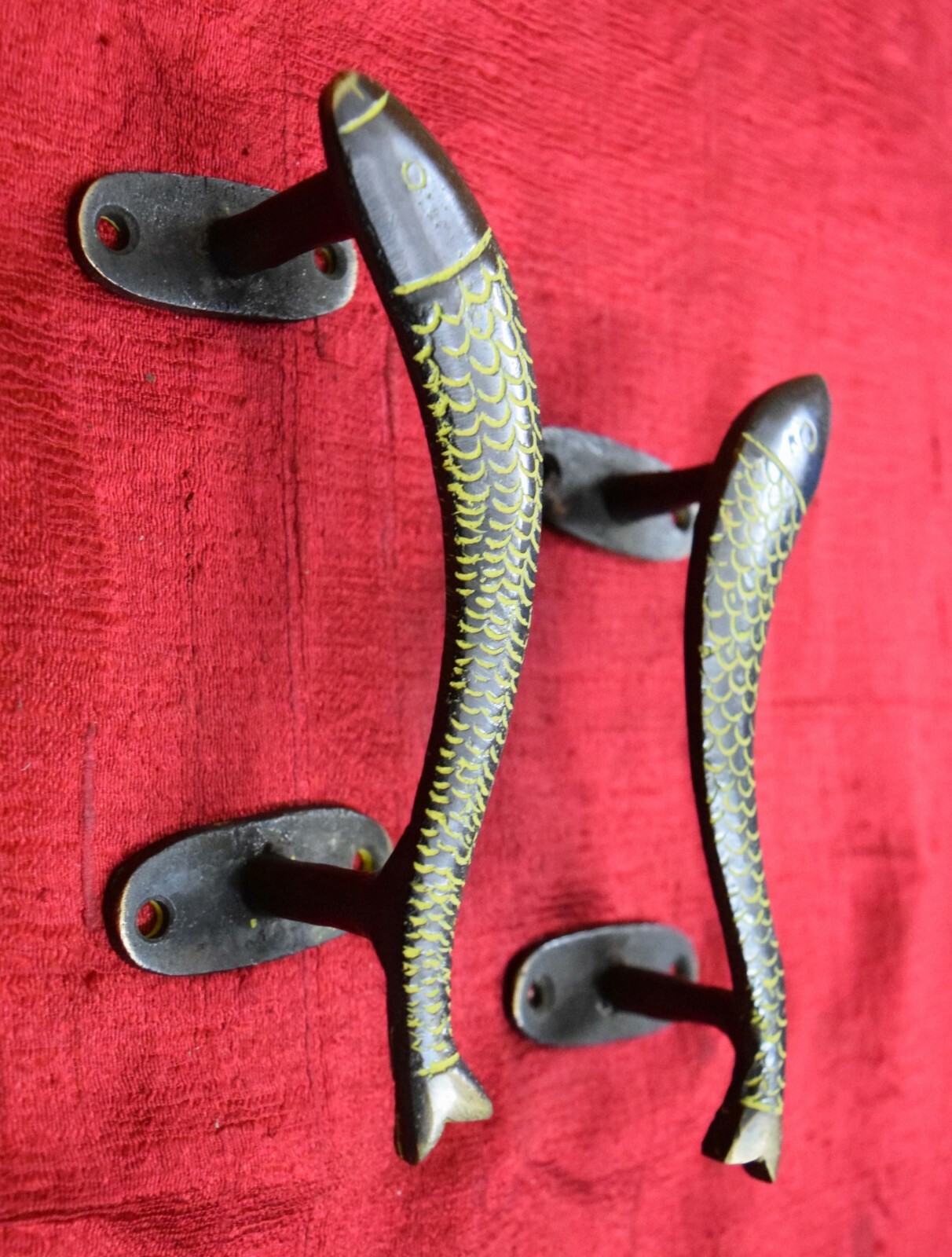 Brass Fish Door Handle Nemo Dolphin Design Gate Decor Entry door Pull ...