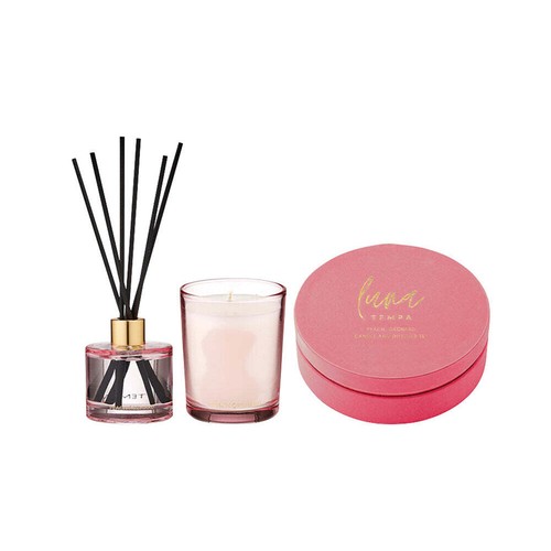 Tempa Luna Aroma Scented Peach Orchard Candle/Reed Diffuser Air Scent ...