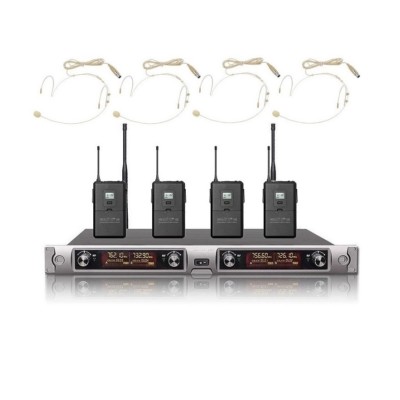 Professional UHF Wireless Microphone 4 Beige Headset For Shure Vocal ...