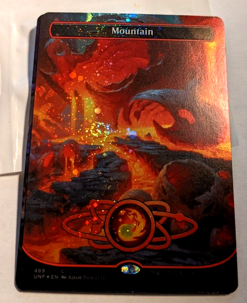 5 Unfinity Planetary Galaxy FOIL Borderless Land EDH Magic the ...