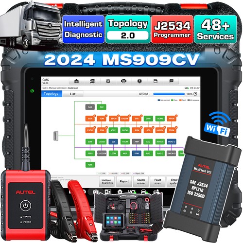 2025 Autel MaxiSYS MS909CV Upgraded MS908CV Heavy Duty Truck Diagnostic ...