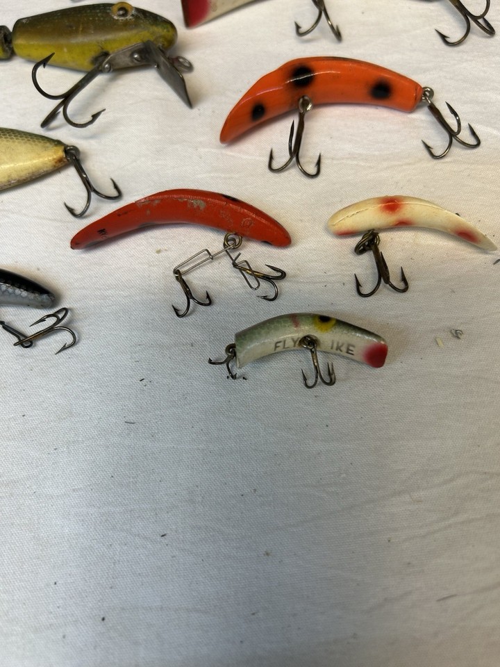 16 VTG Fishing Lures/L &S Mirro Lure/Frantic Antic/Little George/Lazy ...