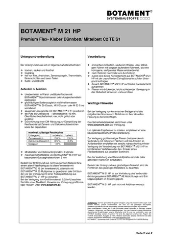 1,76€/kg 25kg BOTAMENT M21 HP Premium Flex-Kleber Fliesenkleber ...