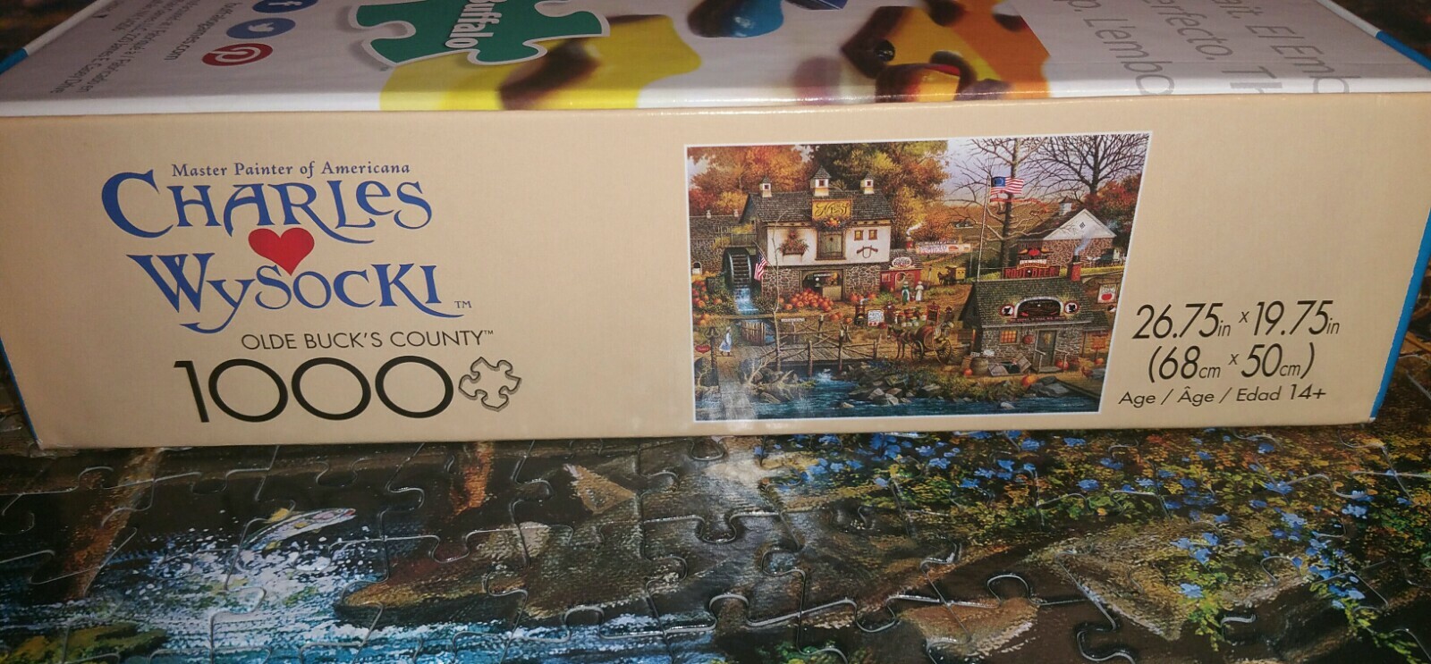 "Olde Bucks County" Complete Charles Wysocki Puzzle W/ Poster 1000 ...