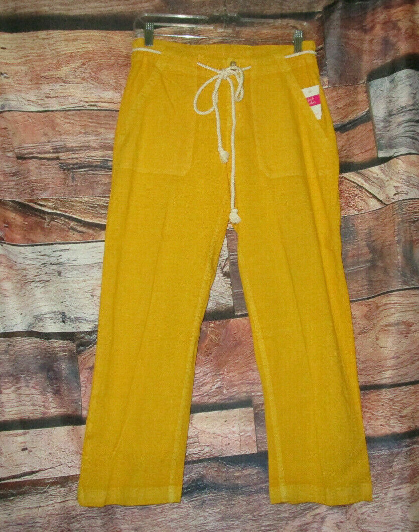 NWT Fresh Produce M Del Mar Capris Nautical Linen Crop Pants Punchy ...