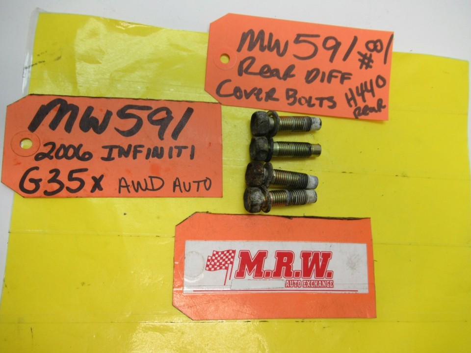 REAR DIFFERENTIAL COVER BOLTS BOLT for INFINITI 04 05 06 G35 ALL WHEEL ...
