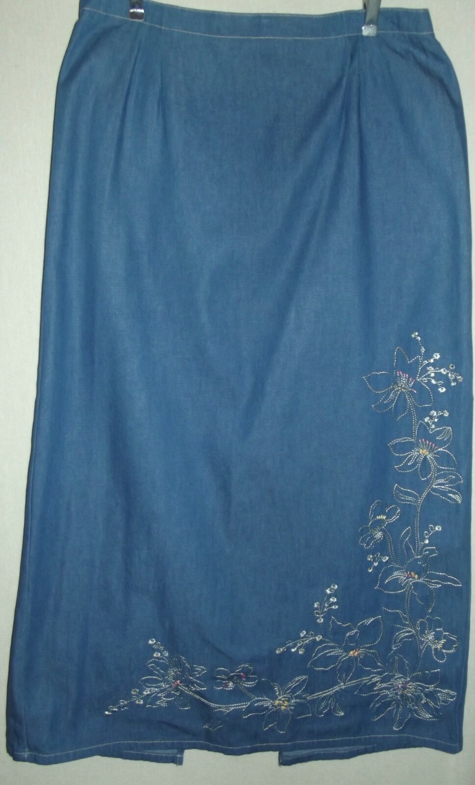 Koret City Blues 14 Blue Denim Long Straight Embroide… - Gem
