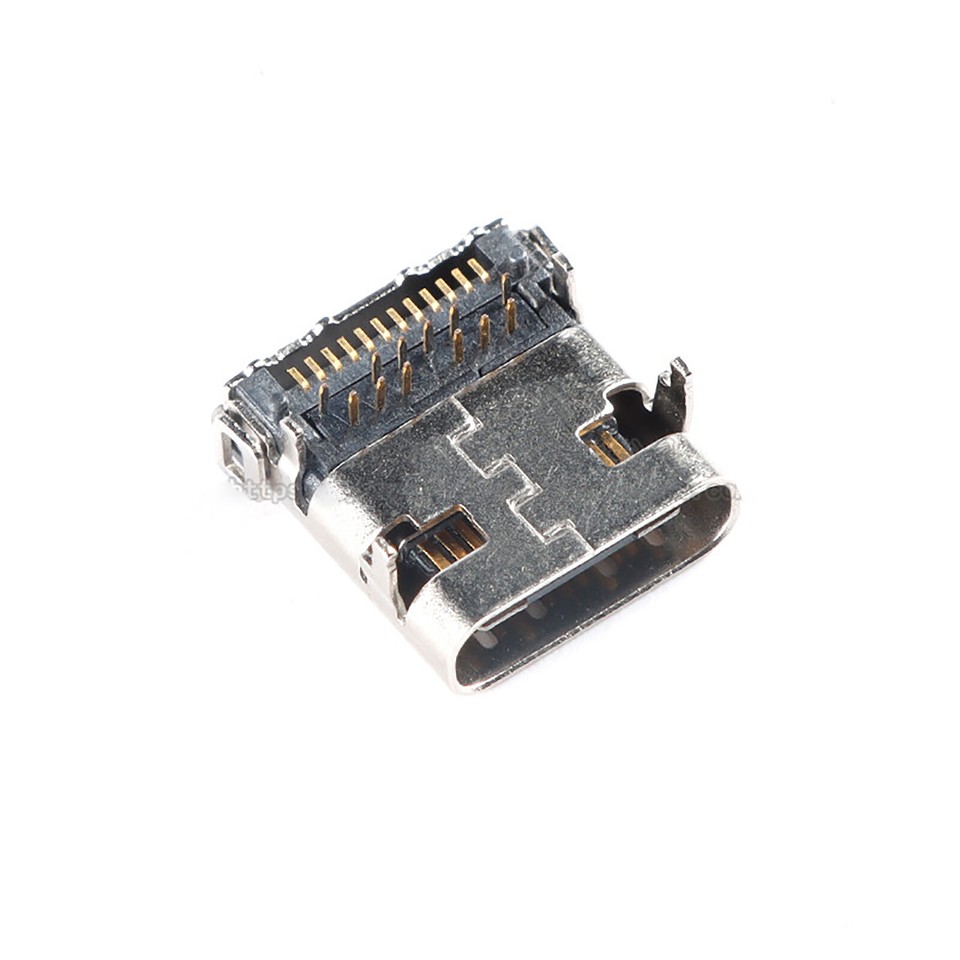SMD Connector USB-3.1 Type-C Female 24Pin Bi-Directional Fixed Pins ...