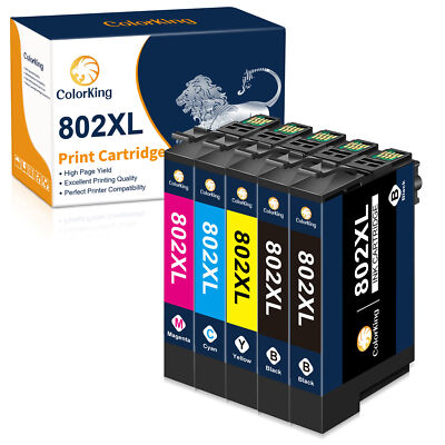 5PK 802XL Ink Cartridges For Epson WorkForce Pro WF-4720 WF-4730 WF ...