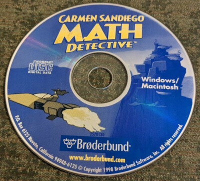 Carmen Sandiego Math Detective - rare retro PC and MAC game - disc only ...