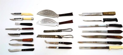 Lot of 21 Vintage Unique Kitchen Knives Knifes ~ Bread, Cheese ...