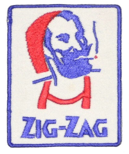 ZIG-ZAG Man logo Iron on Patch rolling papers (old school) joint Smoke ...