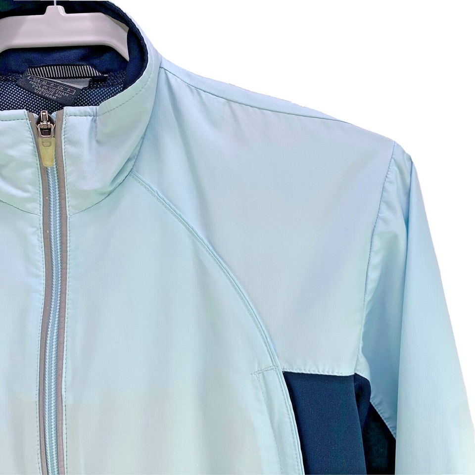 Nike Womens Sz S (4-6) Turquoise Running Jacket Full Zip Pockets 2 ...