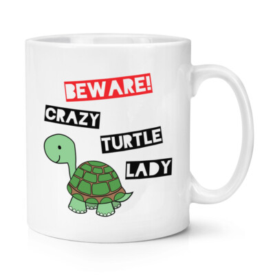 Beware Pazzo Tartaruga Donna 284ml Tazza - Animale Divertente | eBay