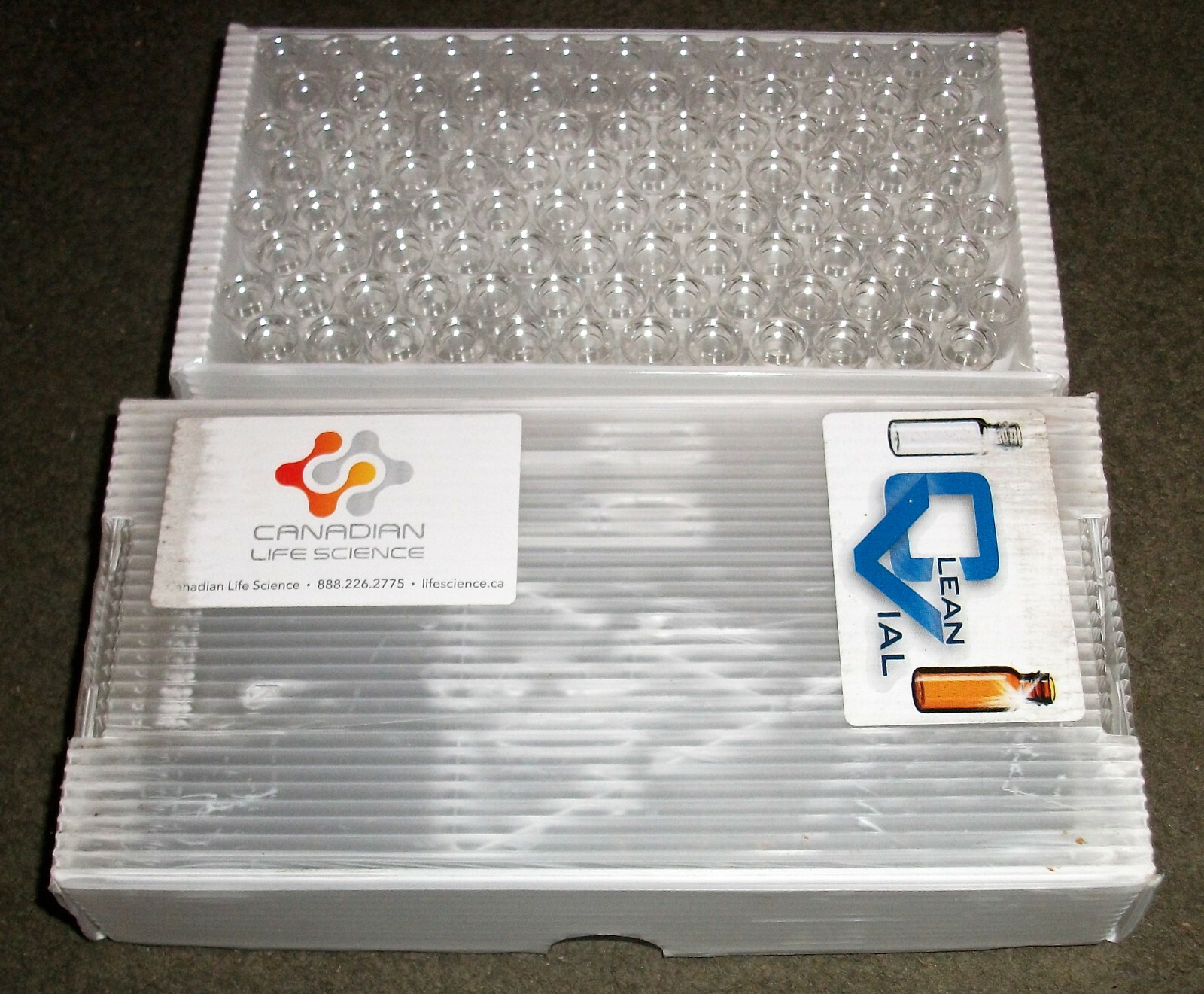 100 PACK CLEAN VIAL VT011LM-1232 2ml CLEAR LO CRIMP MARKING SPOT 11MM ...