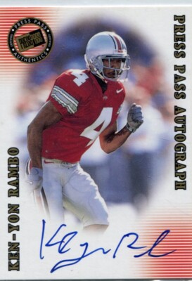 2001 Press Pass - KEN-YON RAMBO - Autograph Rookie OHIO STATE BUCKEYES ...
