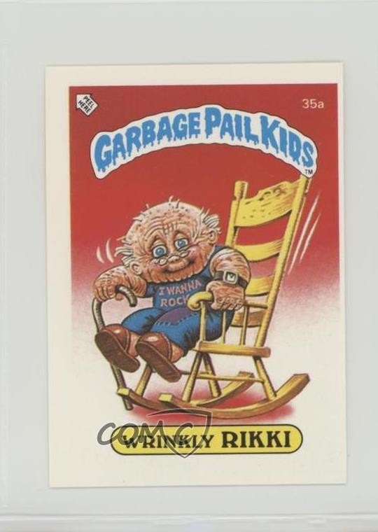 1986 Topps Garbage Pail Kids Series 1 UK Minis Wrinkly Rikki #35a 0f8 ...