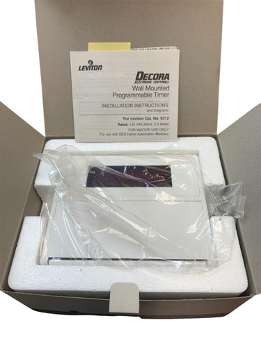 Leviton 6312-W Wall Mounted Programmable Red Line Controller ...